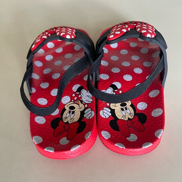 Disney | Shoes | Disney Minnie Mouse Flip Flops For Toddler Girls ...